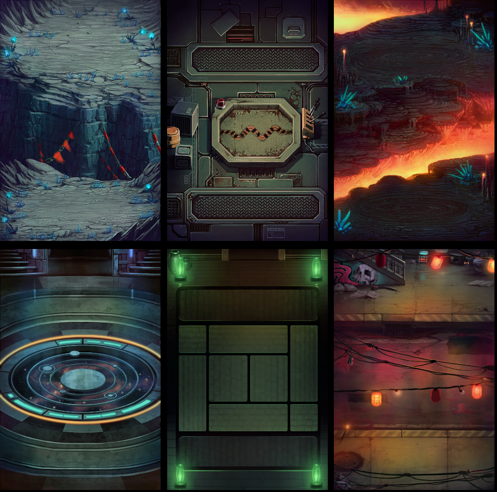 ArtStation - Backgrounds and character portraits for Battle Blasters