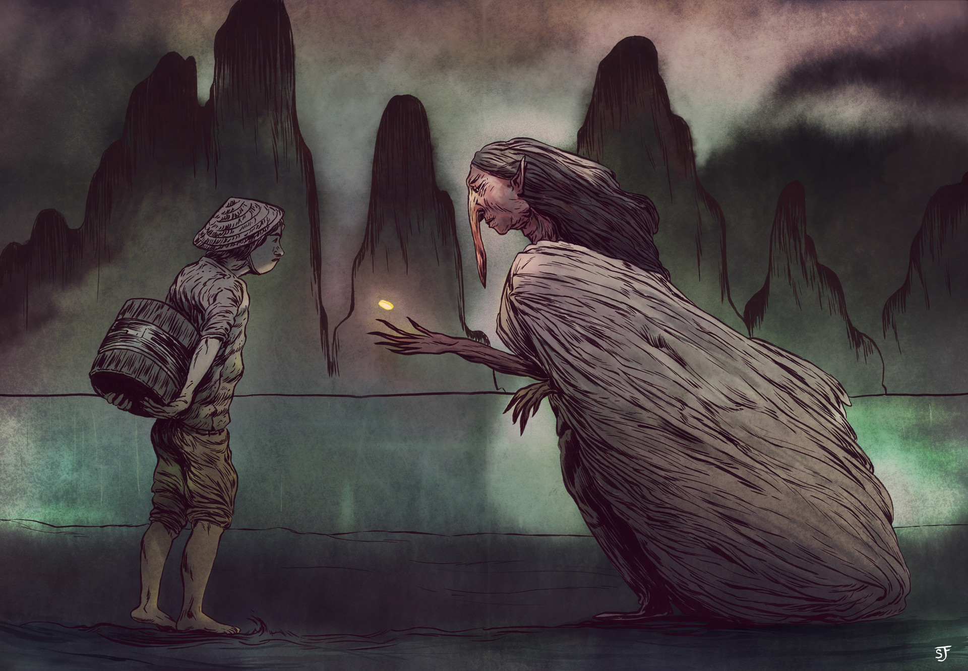 ArtStation - Riceman illustration