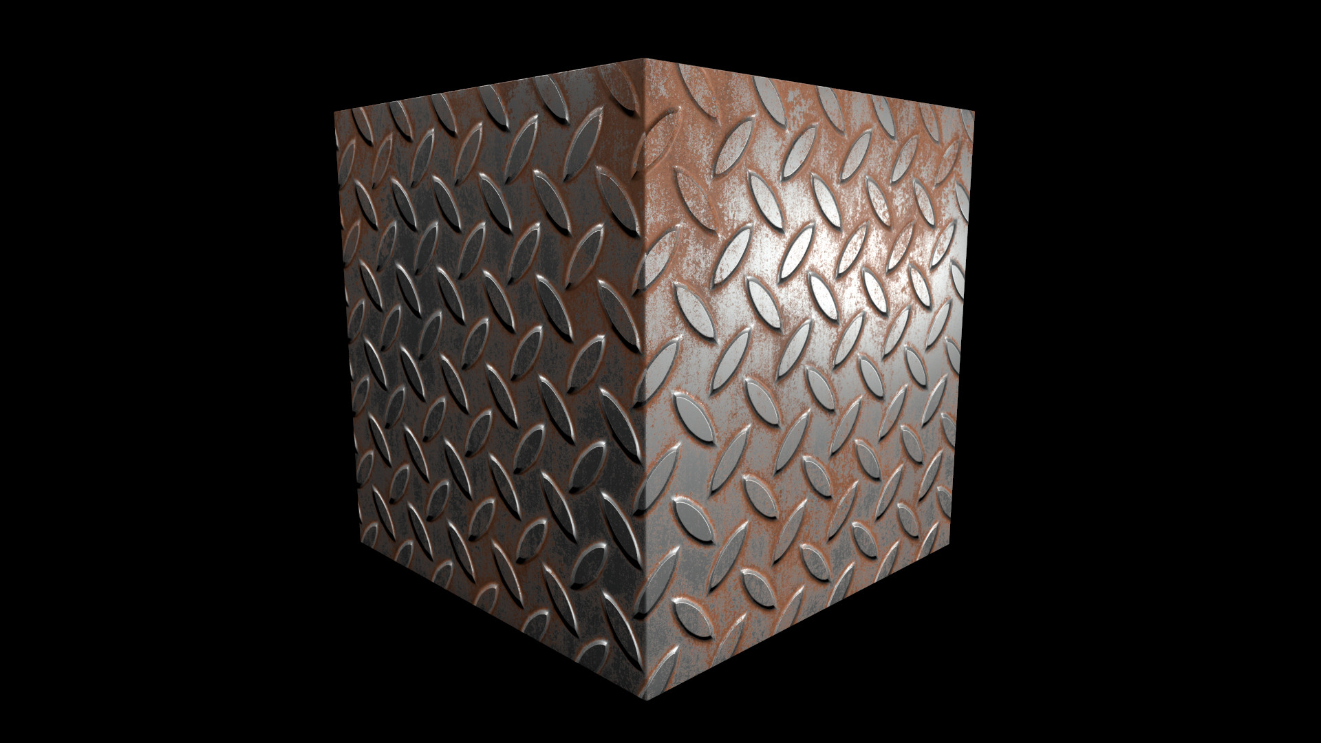 ArtStation - Rusty Diamond Plate Metal Material