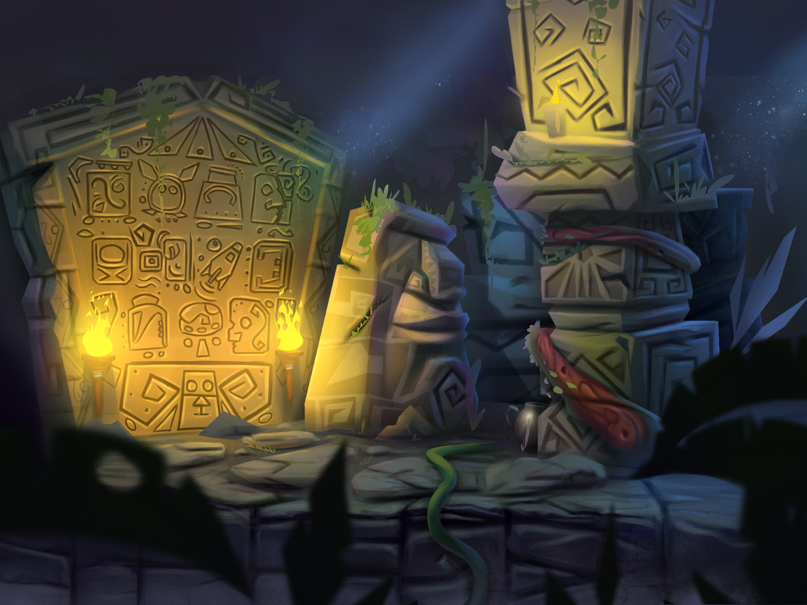ArtStation - Yellow Hook Reef - Mobile Game Background Art