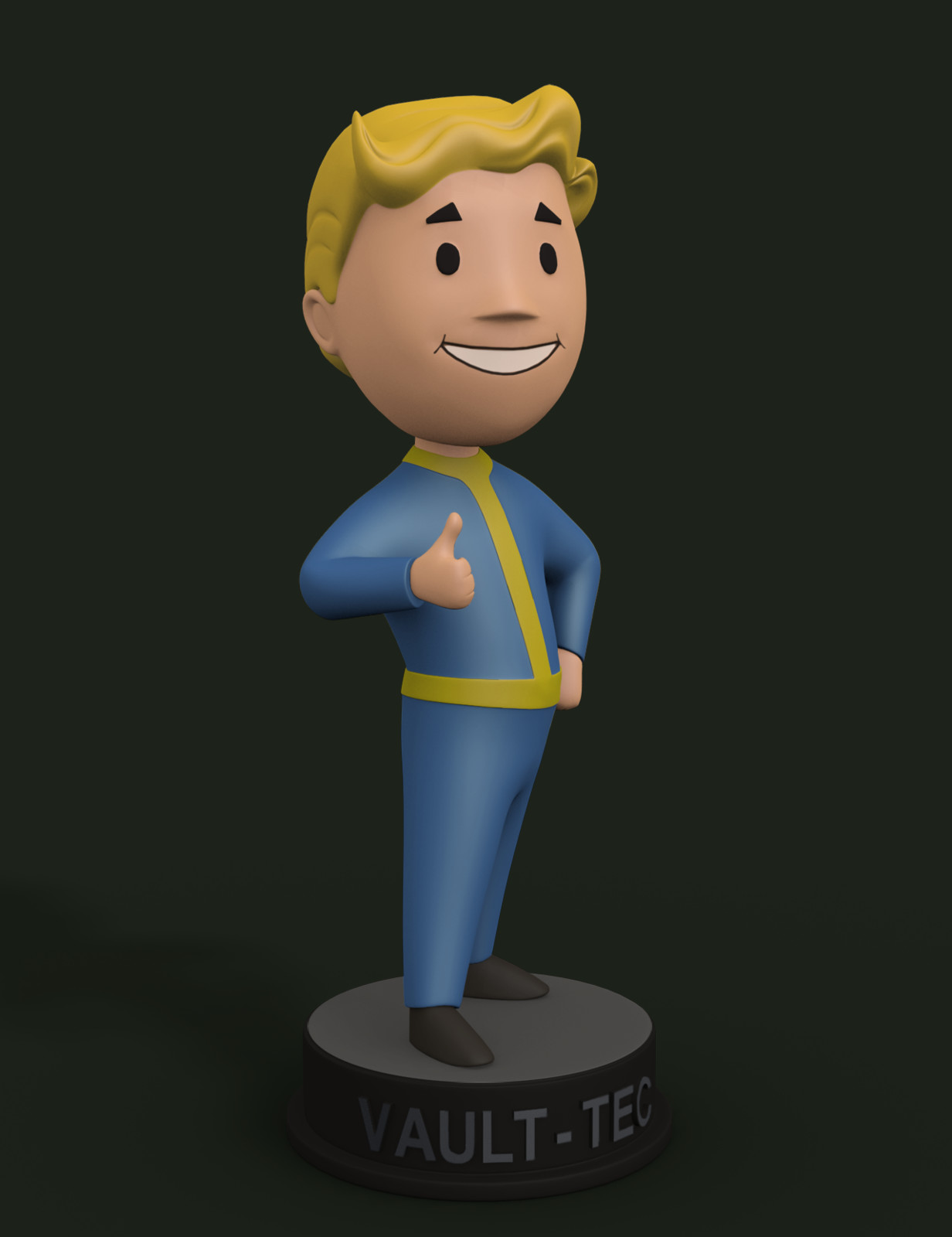 Guillermo Alonso Gutiérrez - Fallout Vault Boy - modeling for 3d printing
