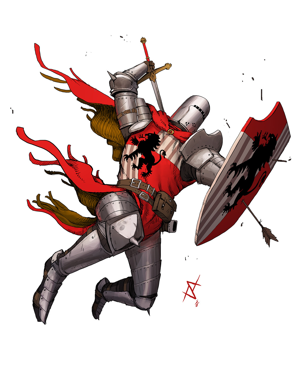 how to draw a cool knight