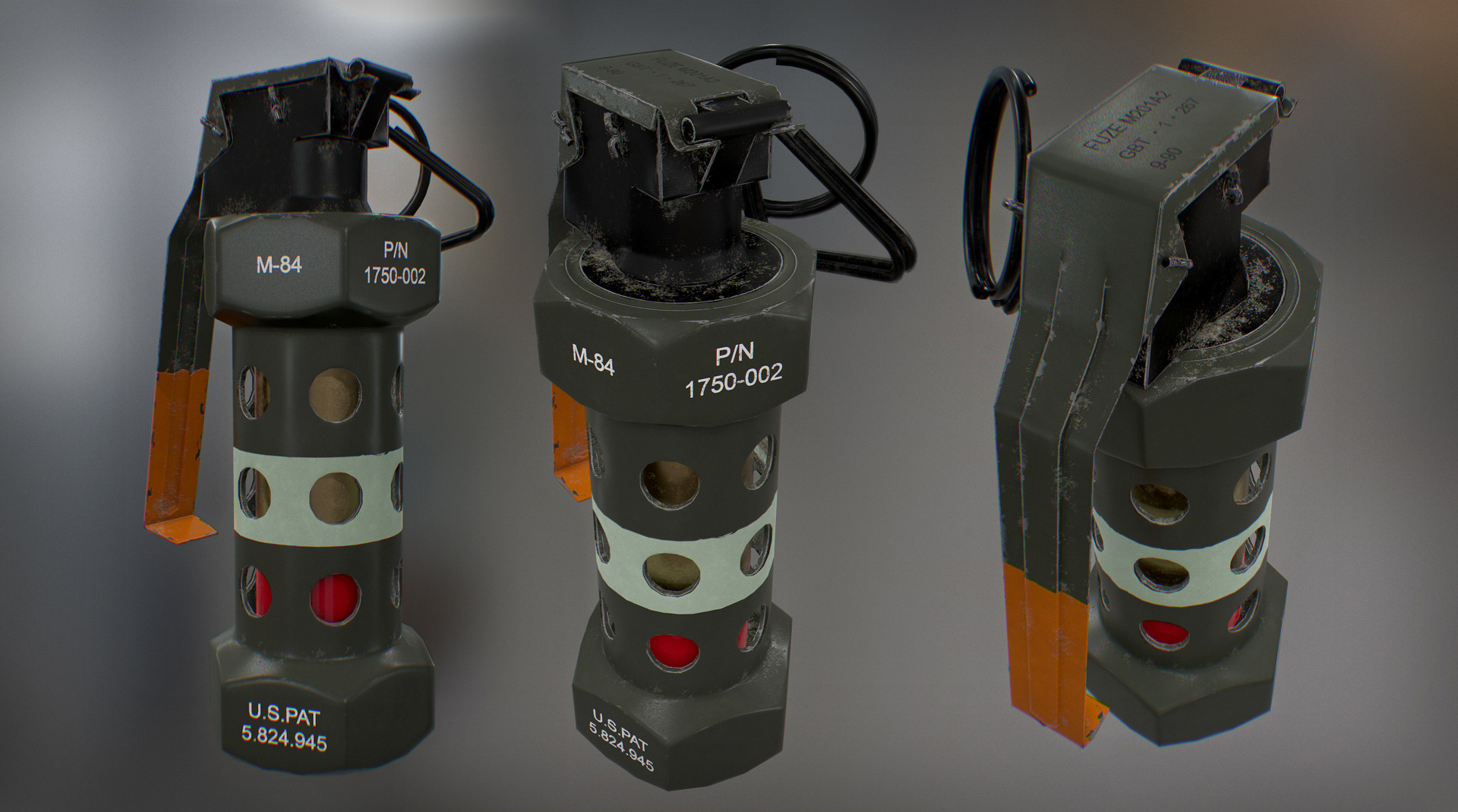 ArtStation - M84 stun grenade