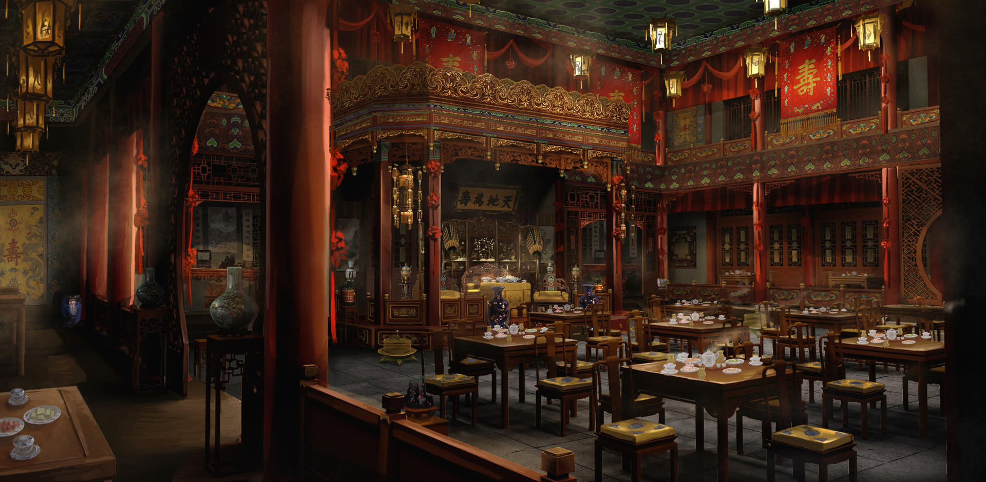 ArtStation - Qing dynasty opera stage
