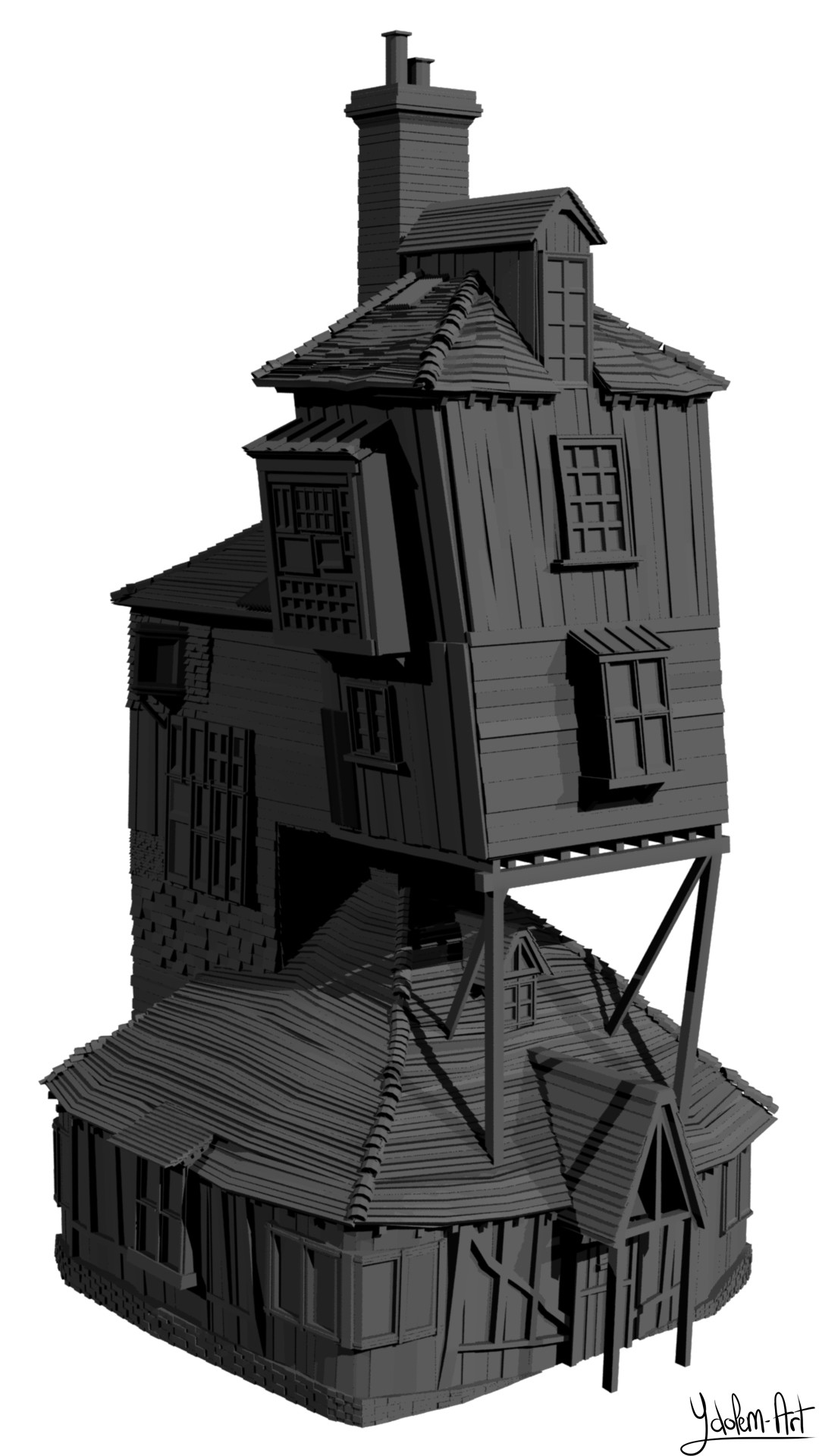 ArtStation - Weasley's House - The Burrow