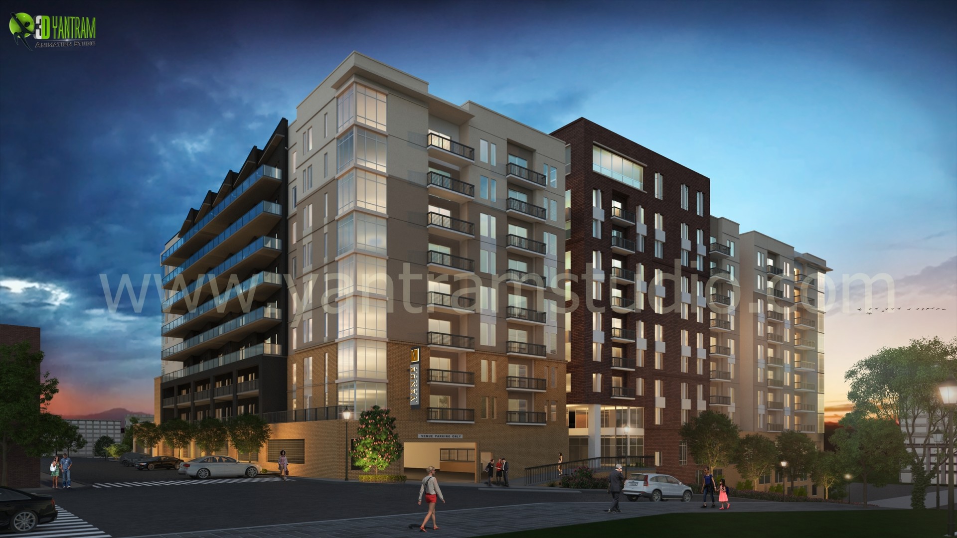 ArtStation - Beautiful 3D Building Exterior Design Bird View - Canada