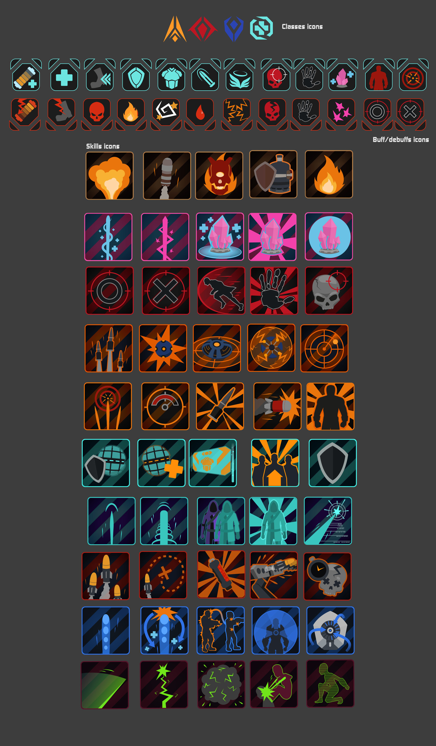 ArtStation - Energy Heroes - UI assets design