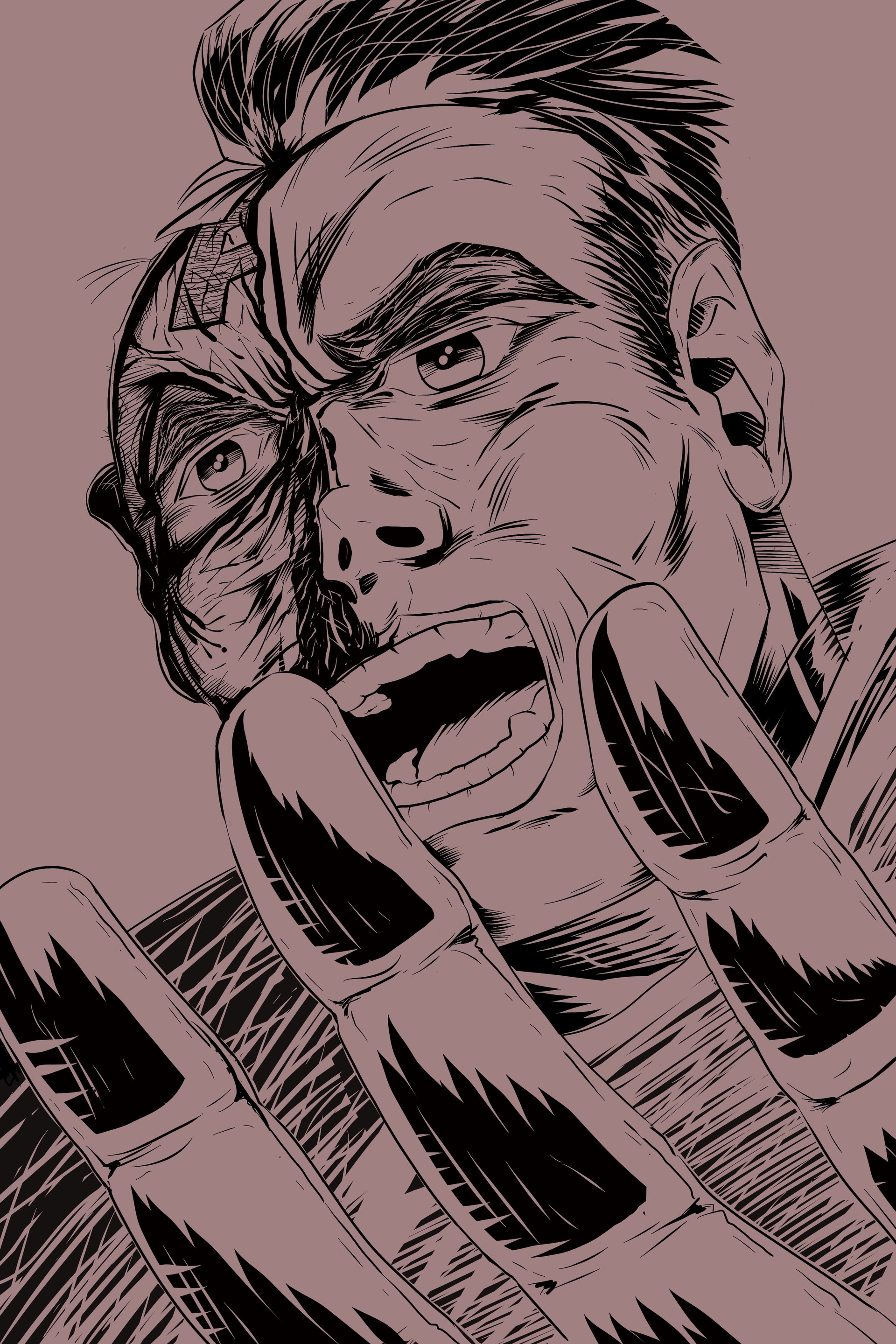 Loay Aboushamat - Captain America ripped mask