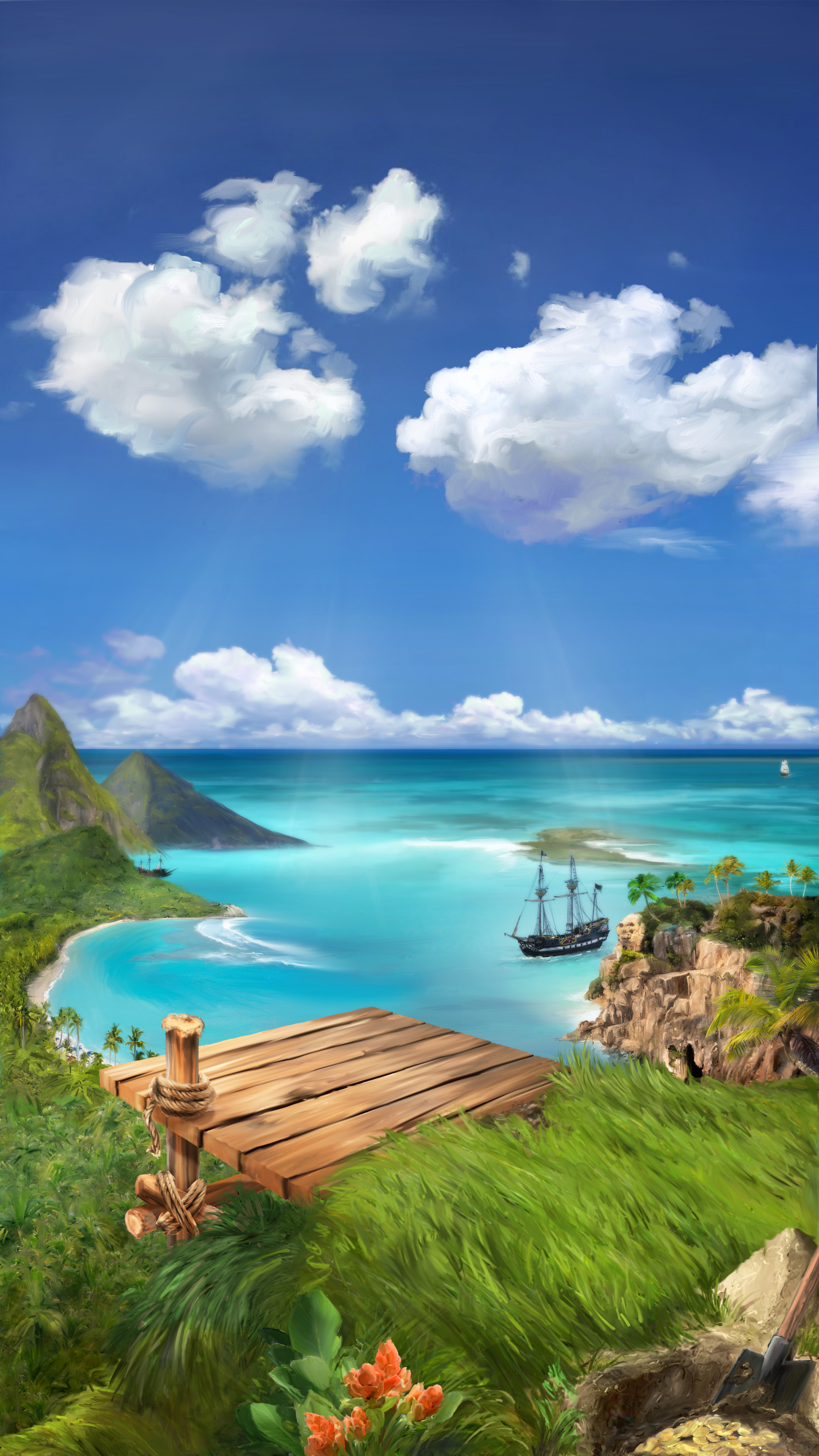 ArtStation - Mattepainting - Background Pirate Theme