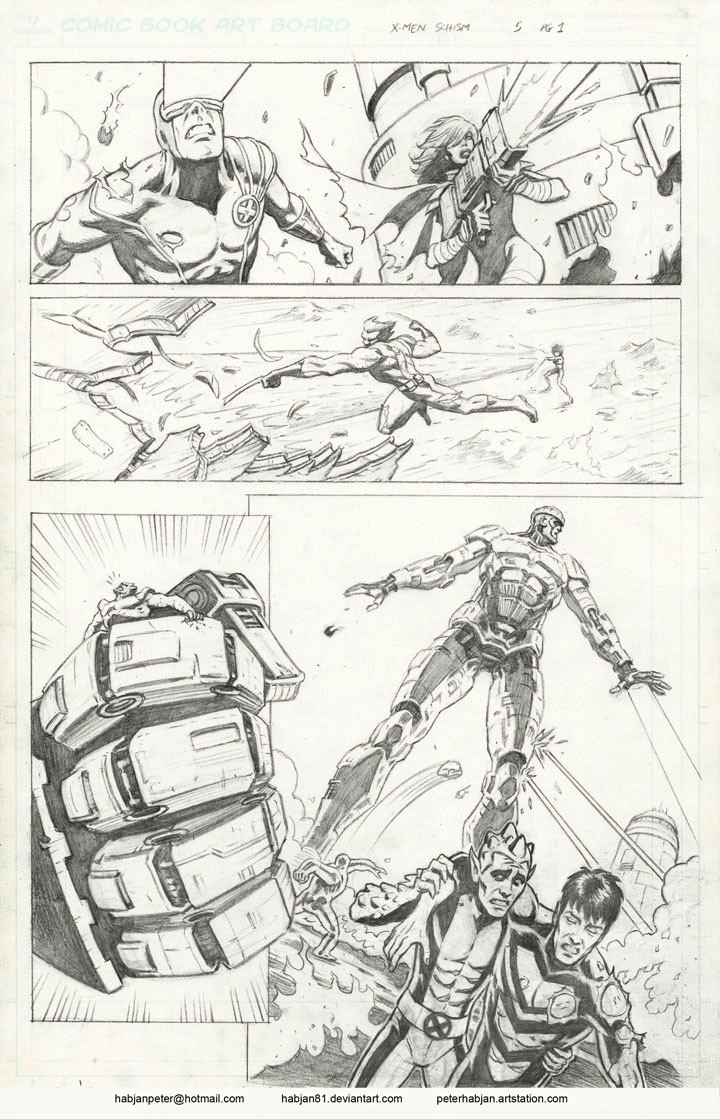 ArtStation - Xmen Schism #5 Sample