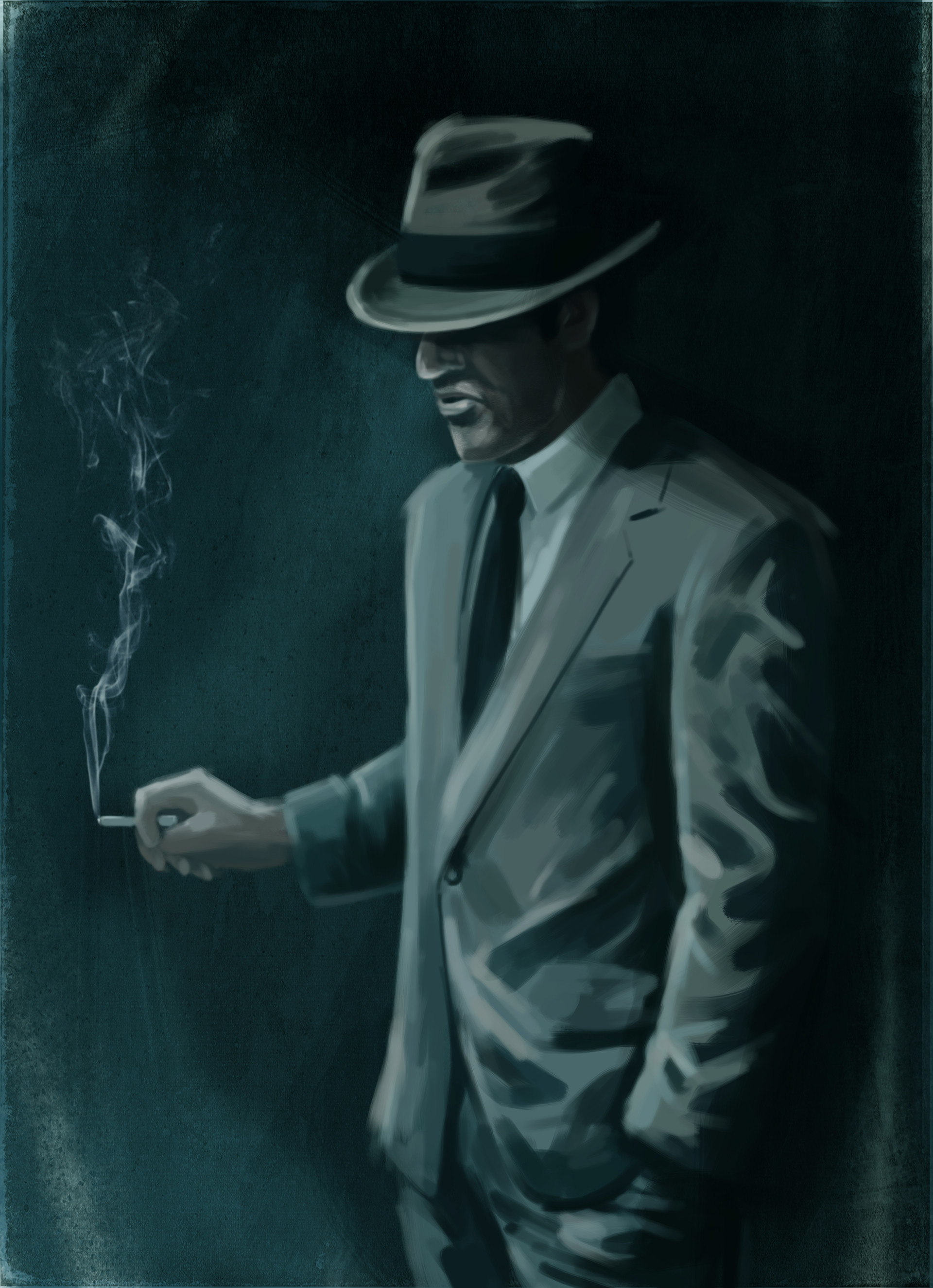ArtStation - Gangster Smoking