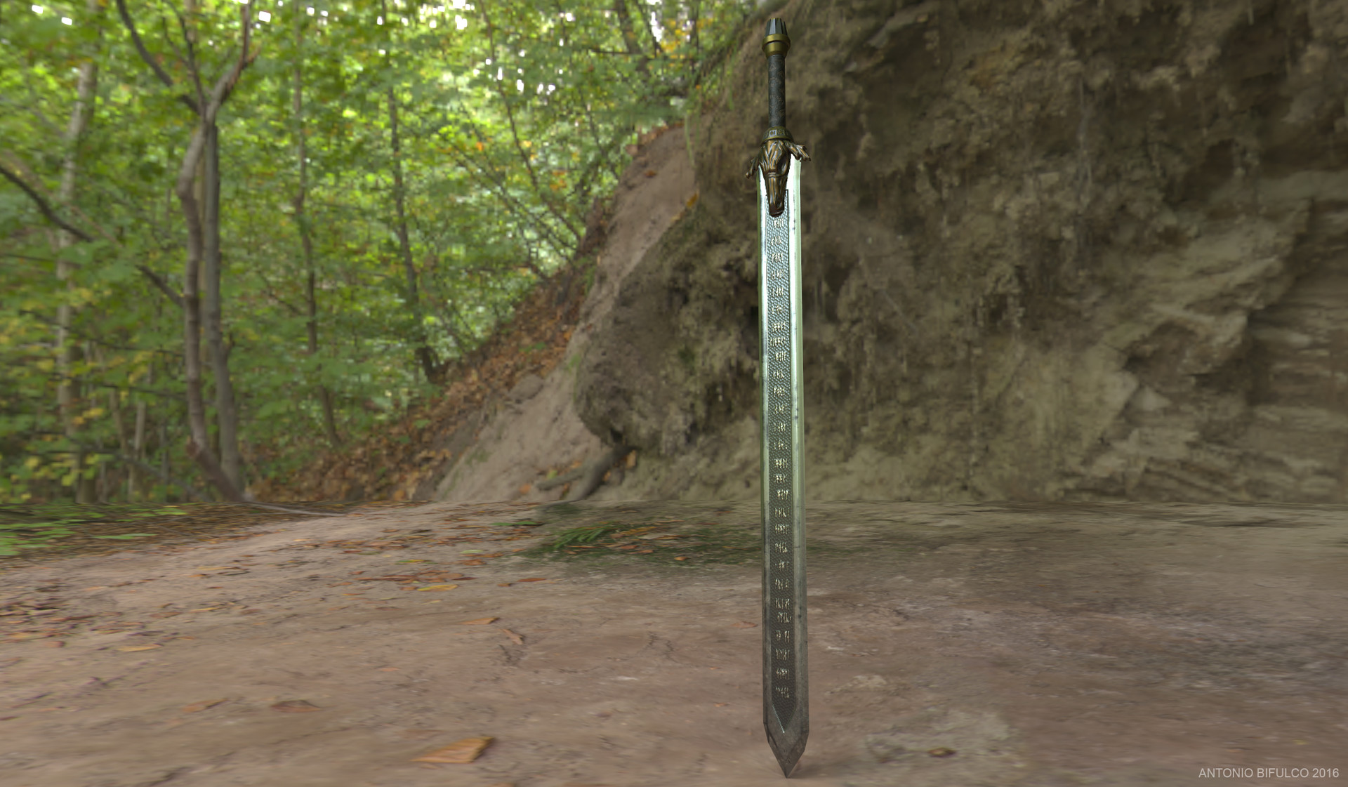 ArtStation - Elk Skull sword