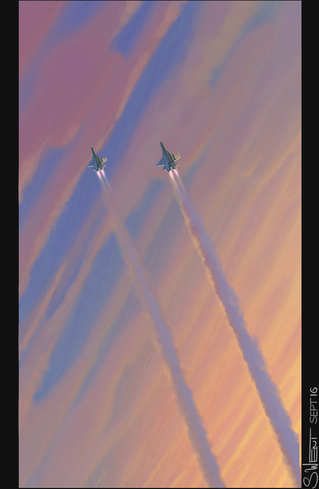 ArtStation - 30 min SPIT; Aircraft flying overhead