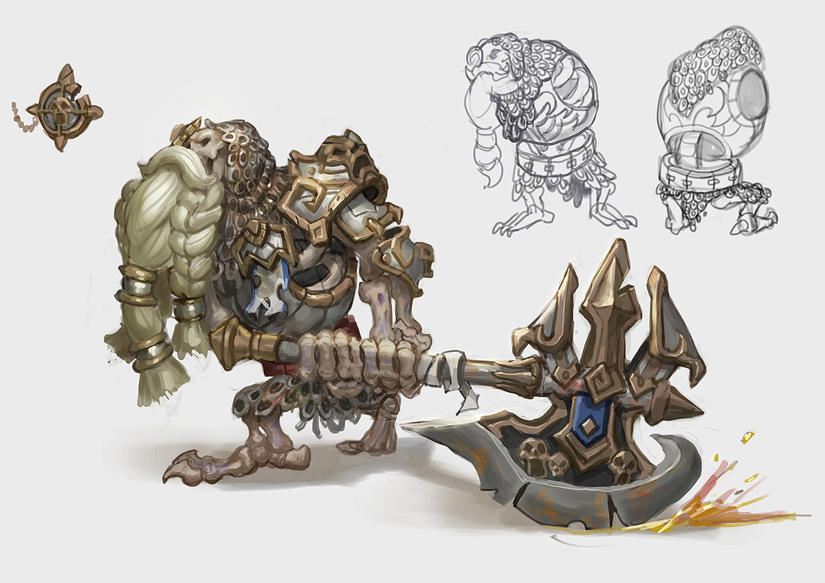 ArtStation - Bone Dwarf Warrior