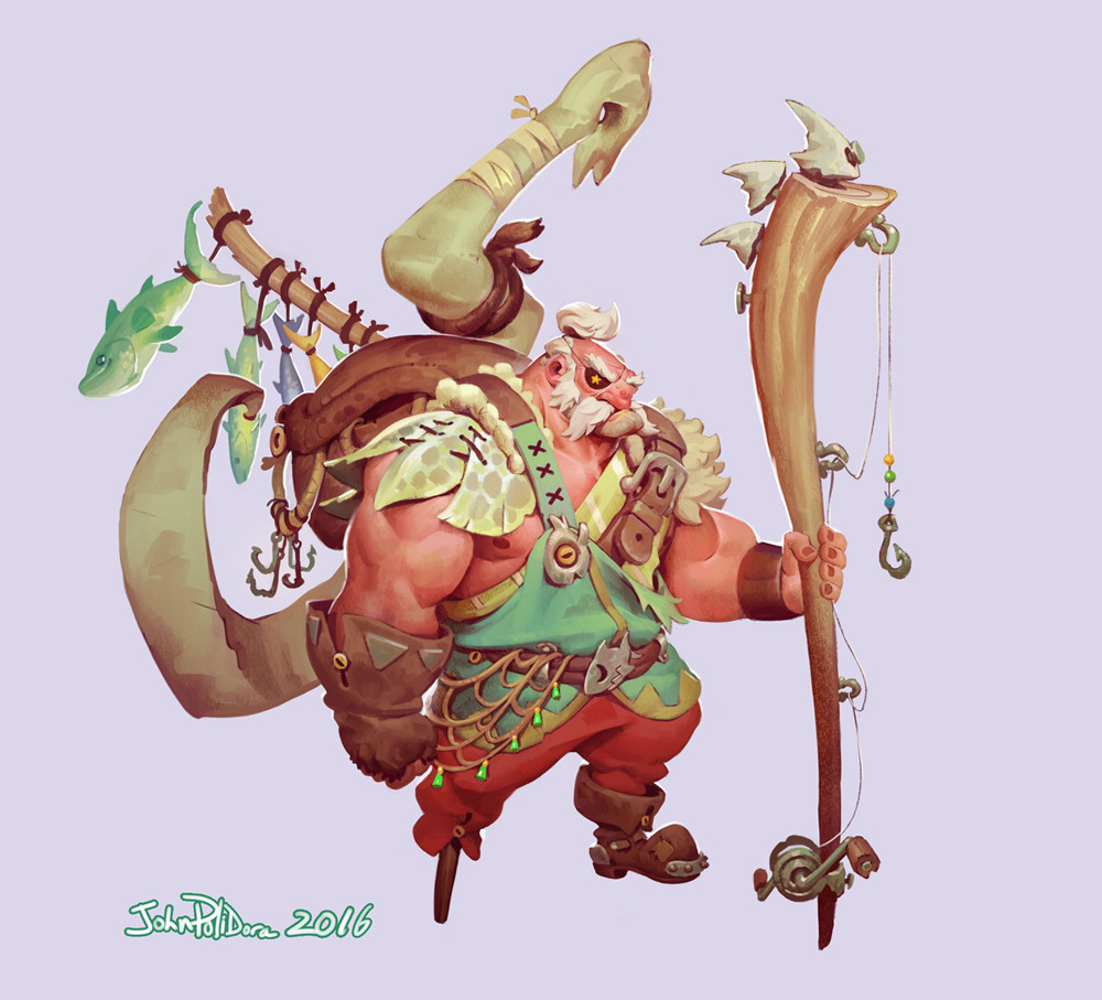ArtStation - Fishing Barbarian Garp