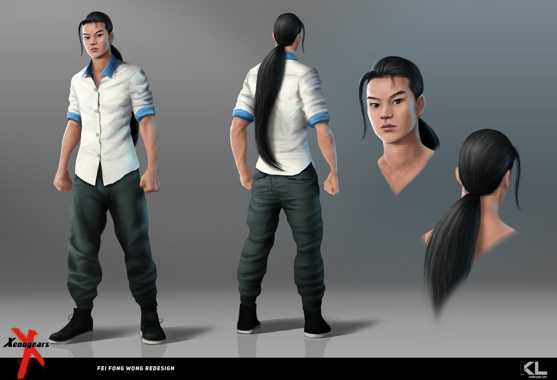 Artstation Xenogears Fei Fong Wong Redesign