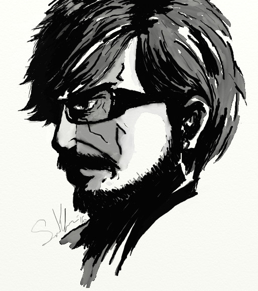 ArtStation - Hideo Kojima Digital Painting