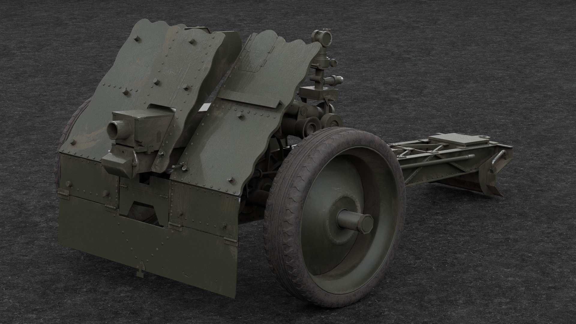 ArtStation - German 75mm le IG18 infantry Gun