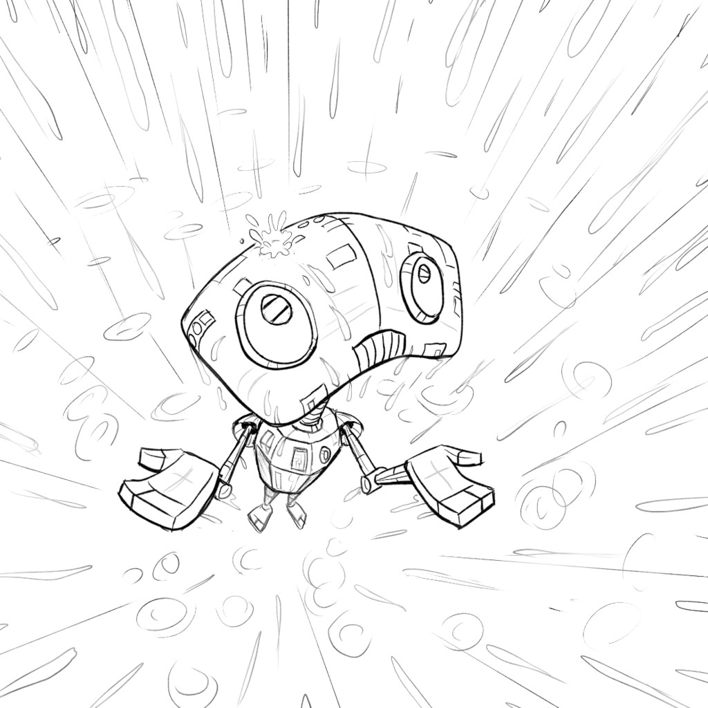 ArtStation - Robot in the rain