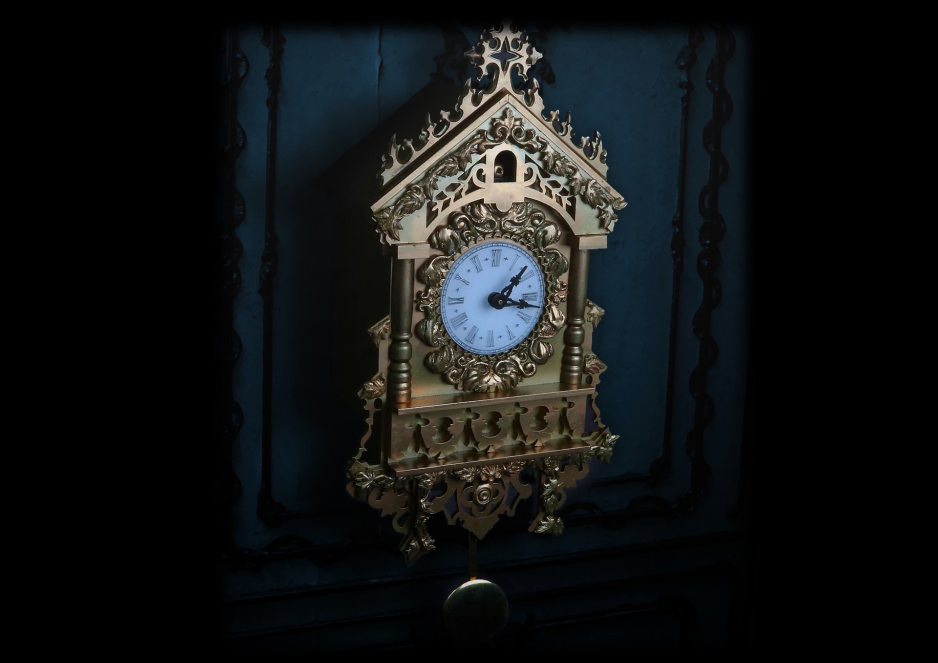 baroque wall clock