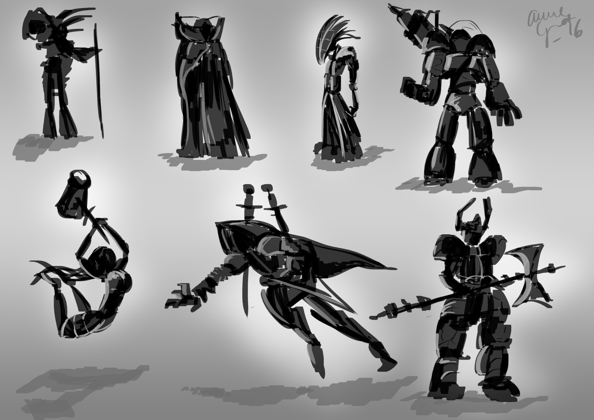 Annie Groth - Character concept thumbnails
