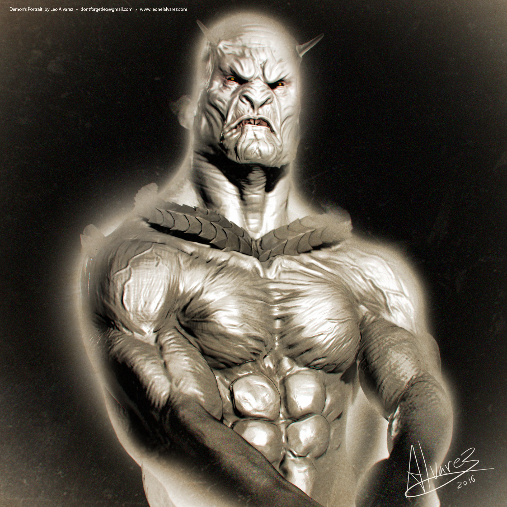 ArtStation - Demon's Portrait By Leo Alvarez