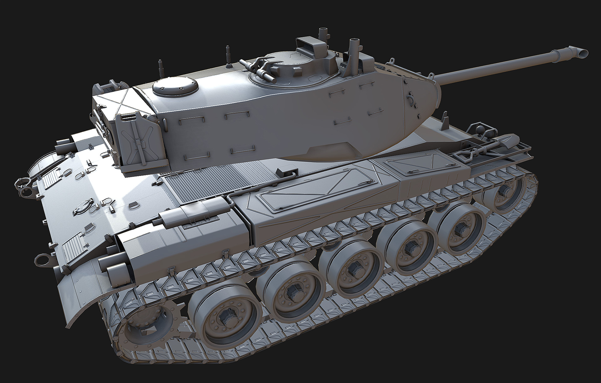 Jason Lewis - M41 Walker Bulldog Light Tank - Low Poly