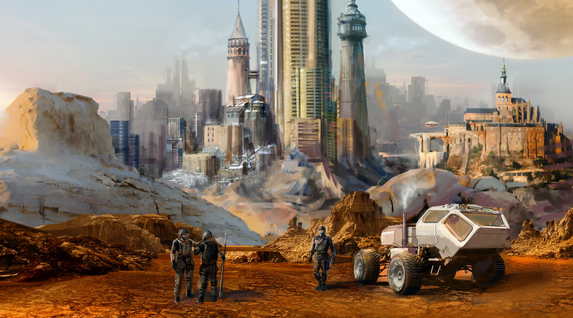 Paintings Planets And Cities