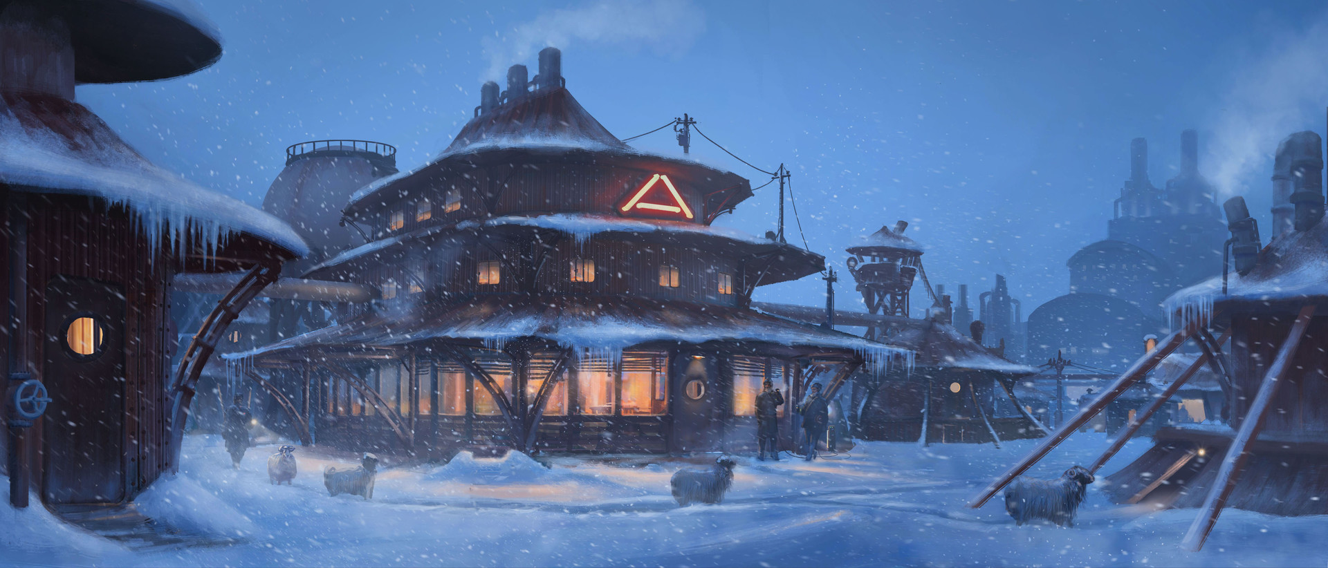 ArtStation - Frostlands: Warmearth town