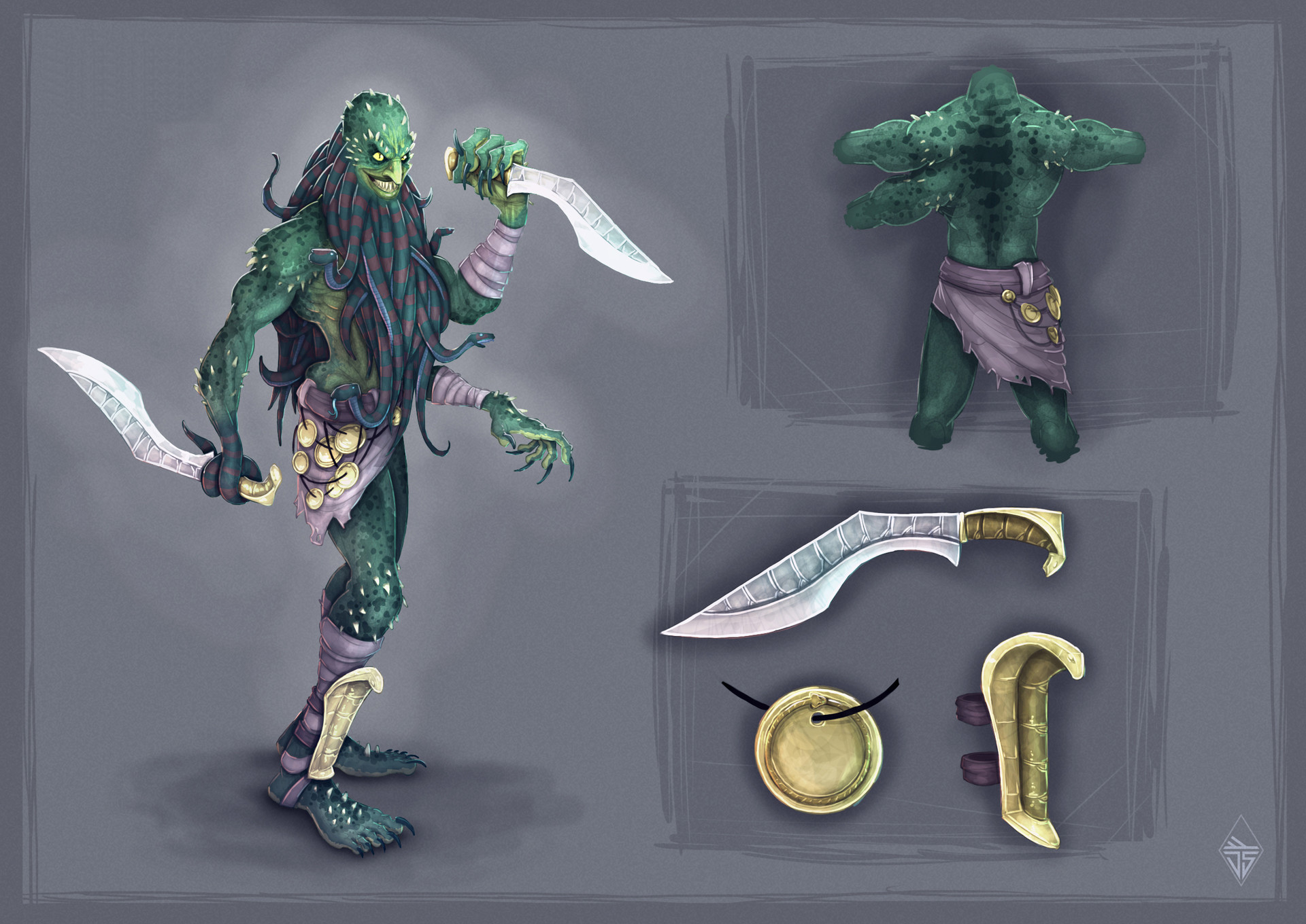 Male Gorgon Male Gorgon With Color By Stringoforion On DeviantArt