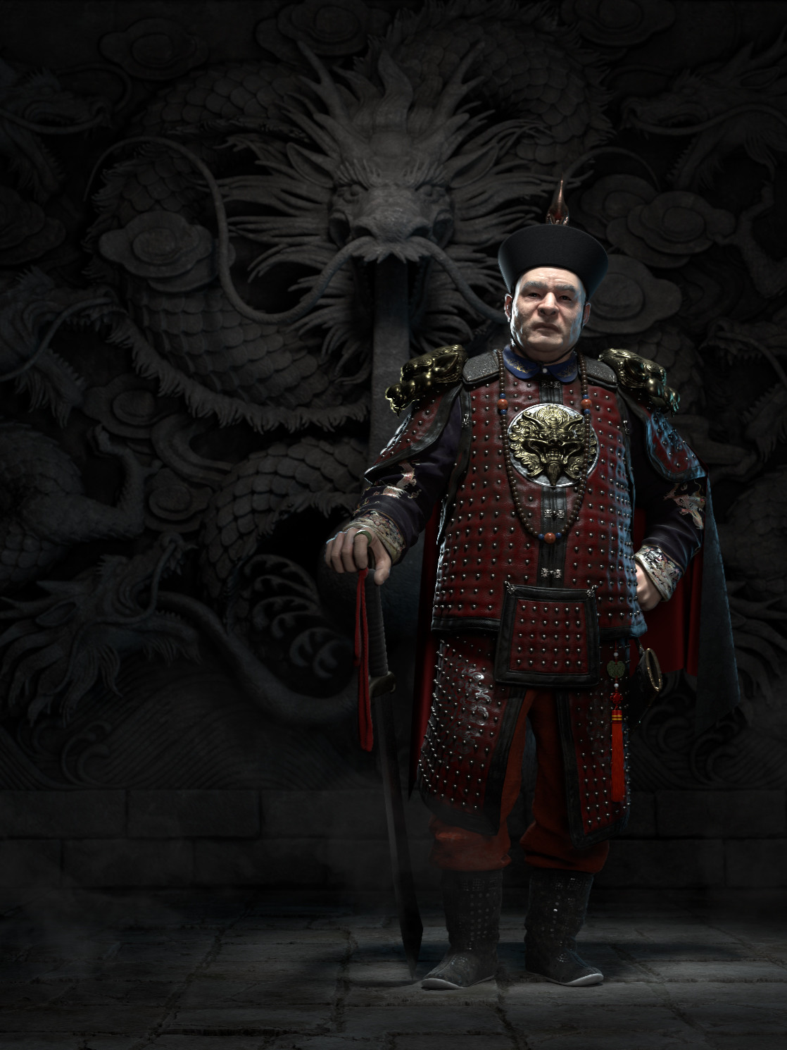 ArtStation - The Guardian of Dragons Gate