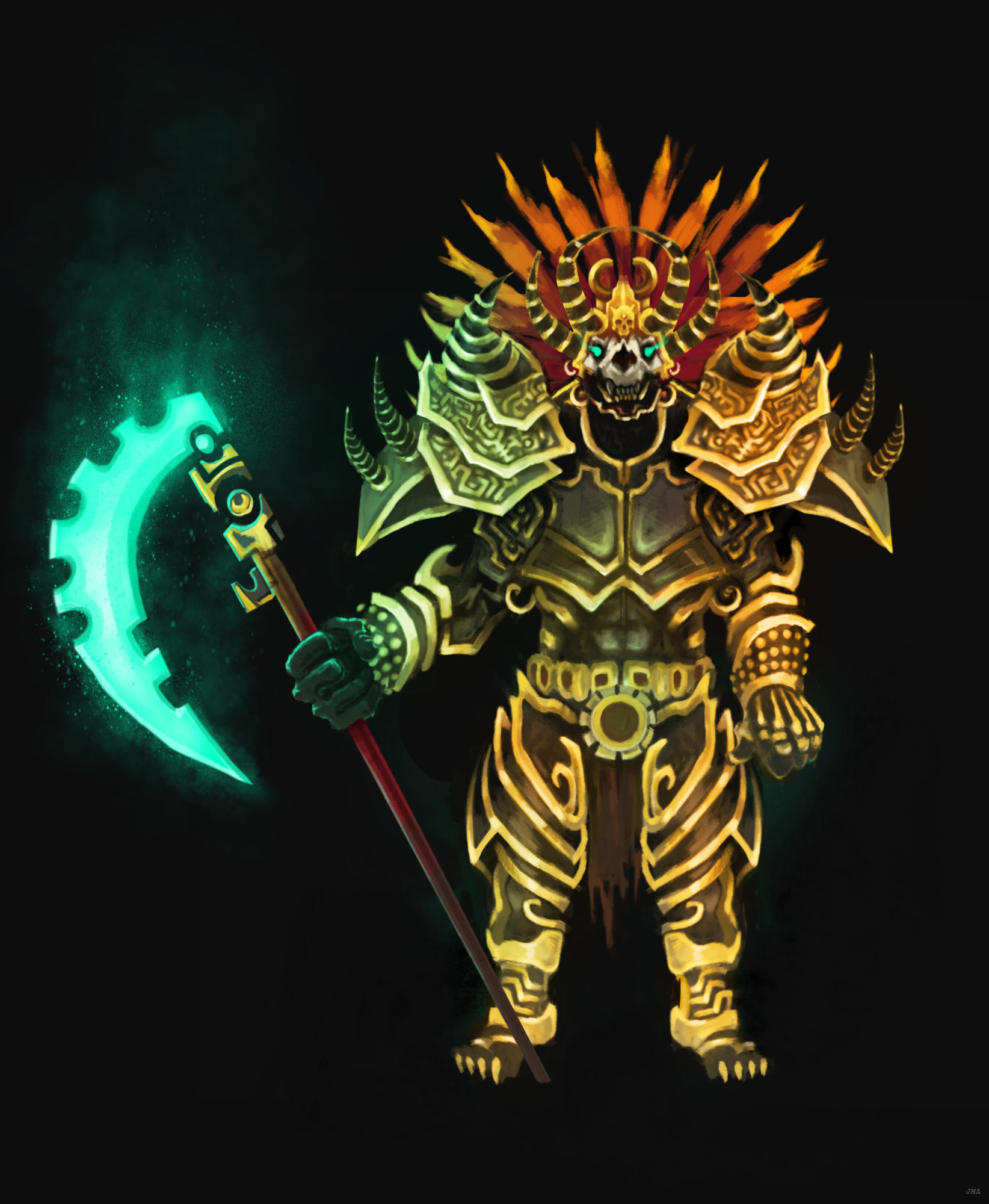 ArtStation - Mayan Death Demon Concept