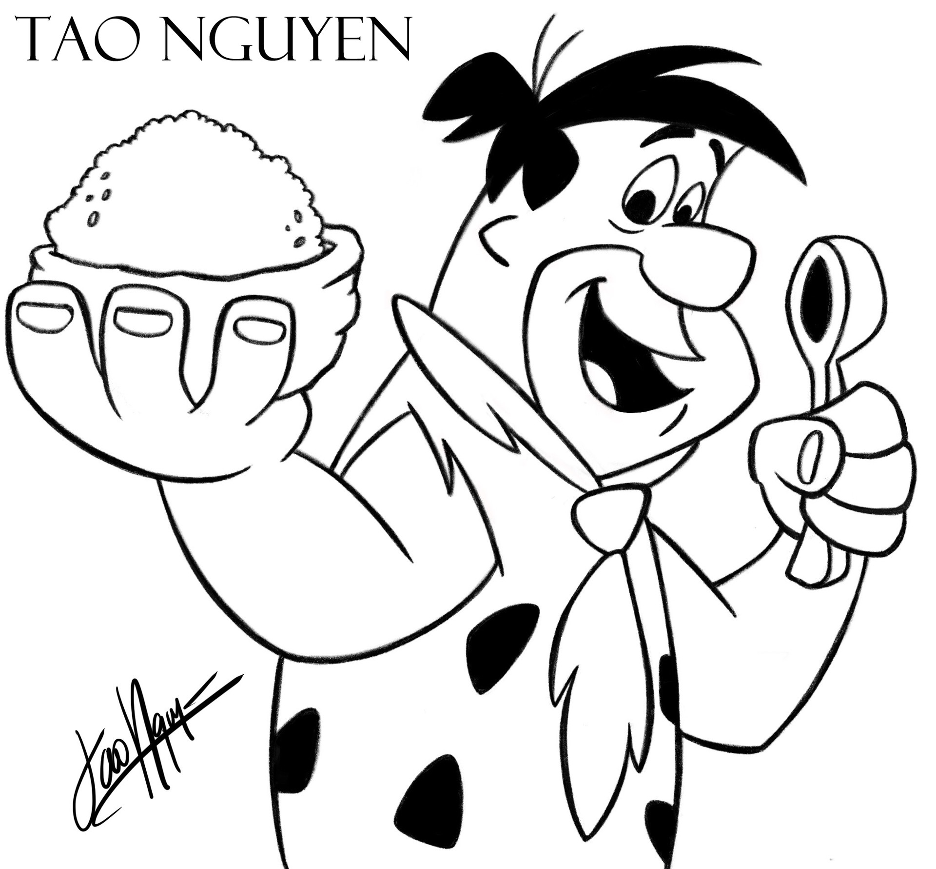 fred flintstone coloring pages