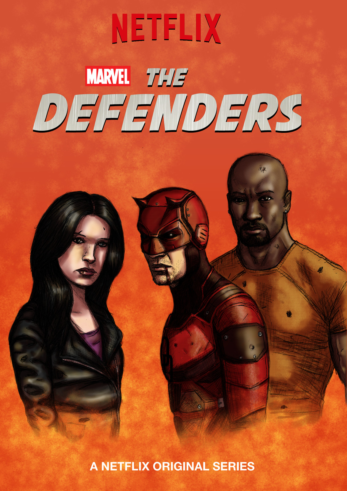 LUCAS RÉMOUSSIN - THE DEFENDERS - Netflix poster - Jan. 2016