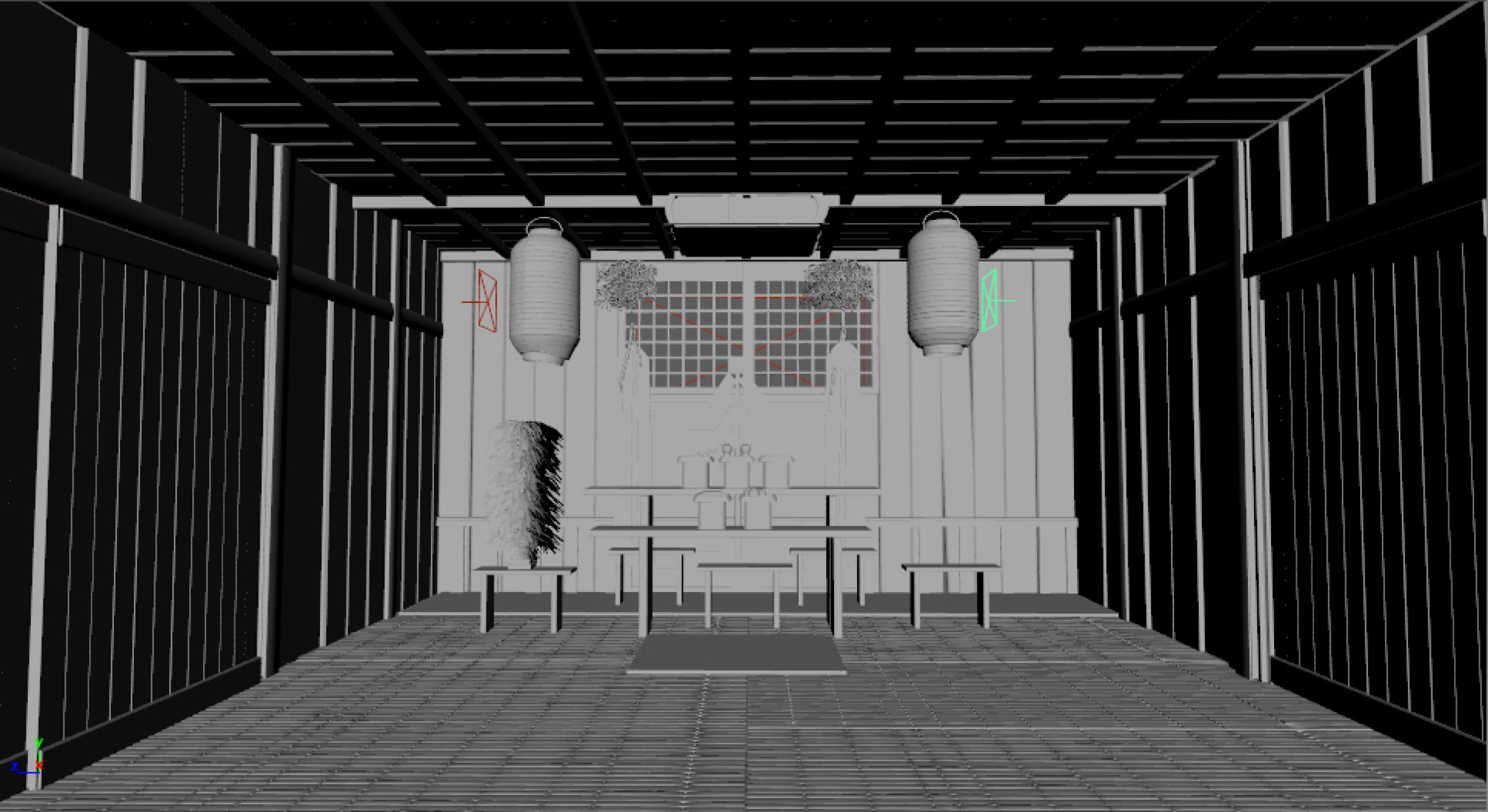 Azariah Brown - Japanese temple inside 3D model