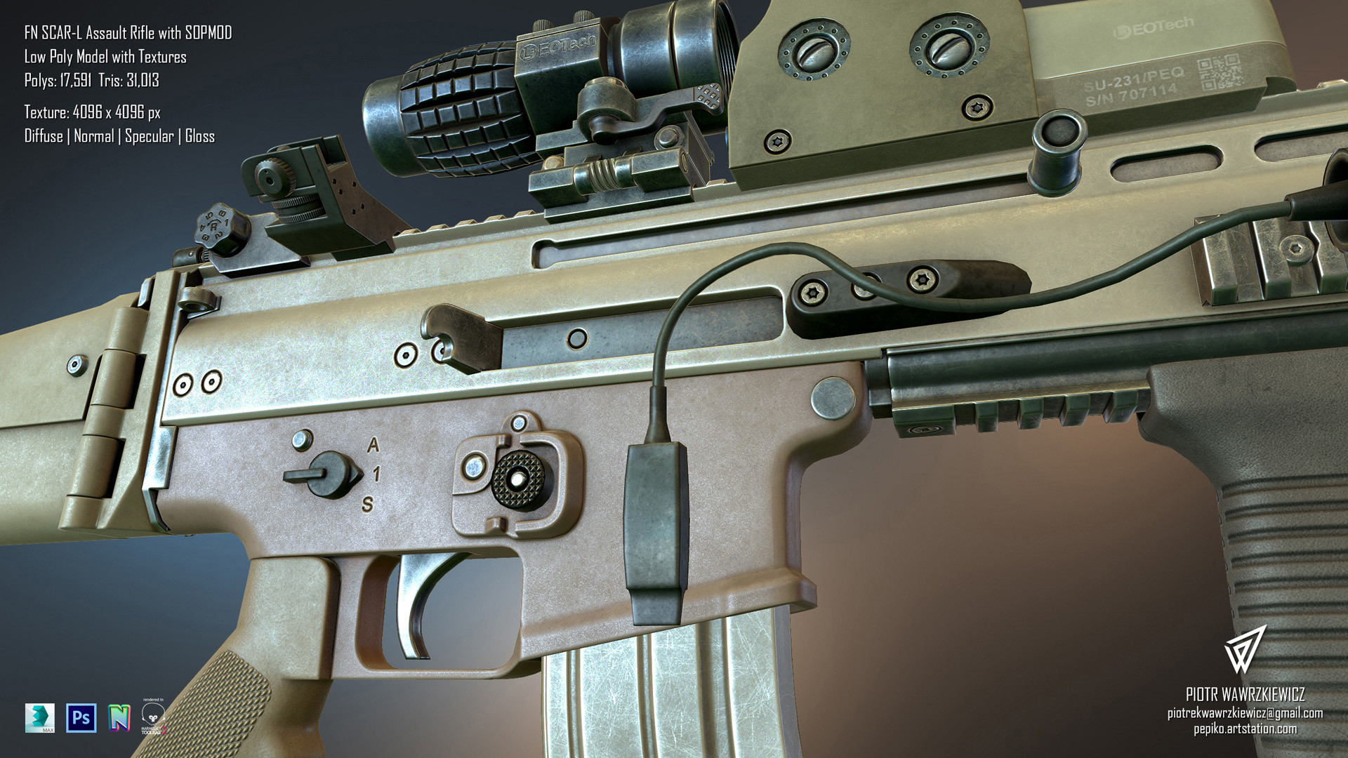 Piotr Wawrzkiewicz - FN SCAR-L Assault Rifle with SOPMOD (2014)