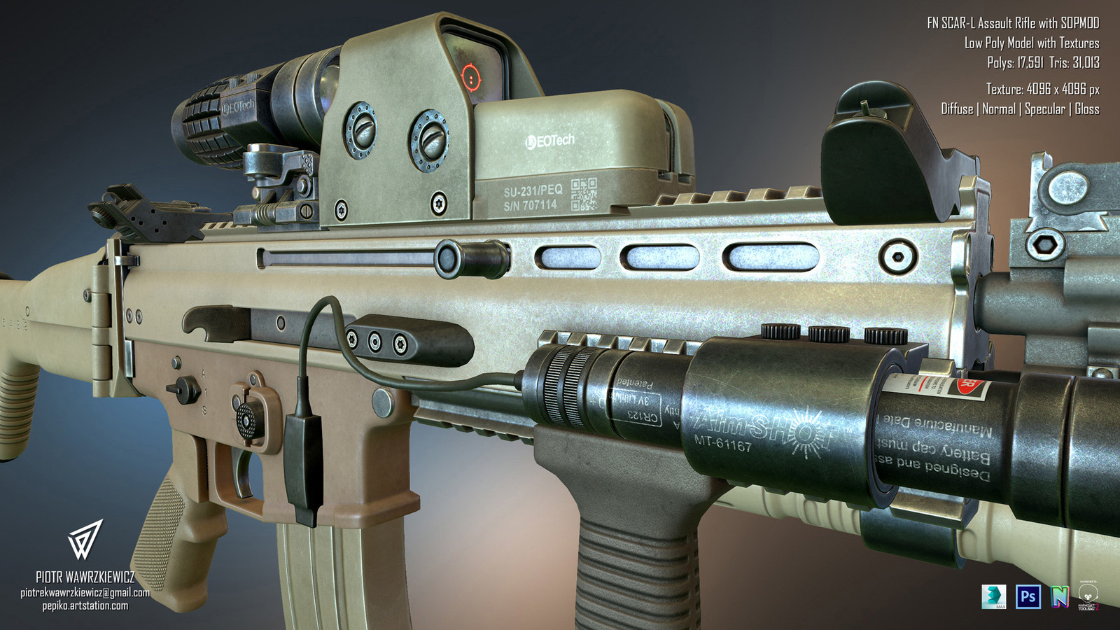 Piotr Wawrzkiewicz - FN SCAR-L Assault Rifle with SOPMOD (2014)
