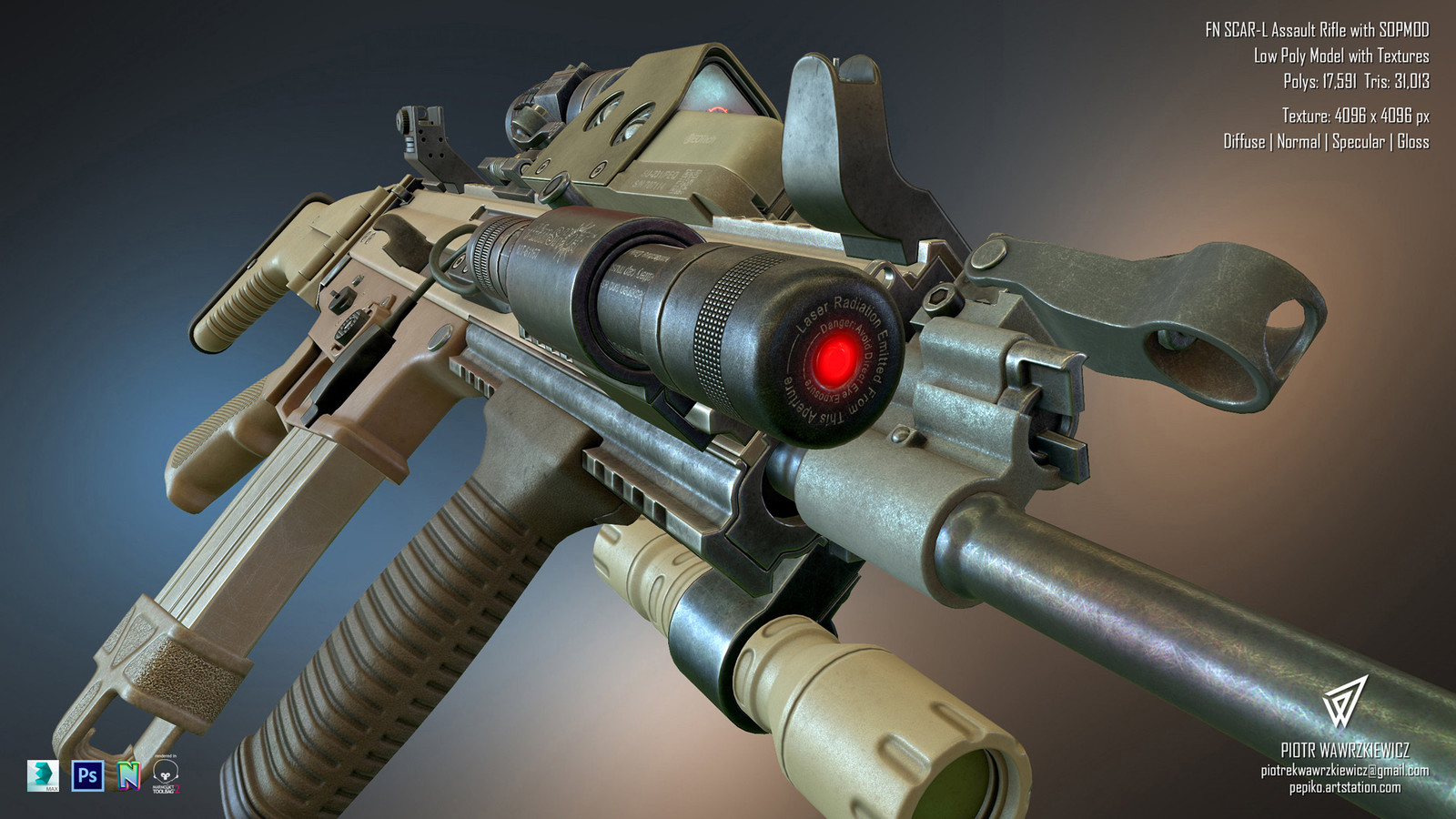 Piotr Wawrzkiewicz - FN SCAR-L Assault Rifle with SOPMOD (2014)