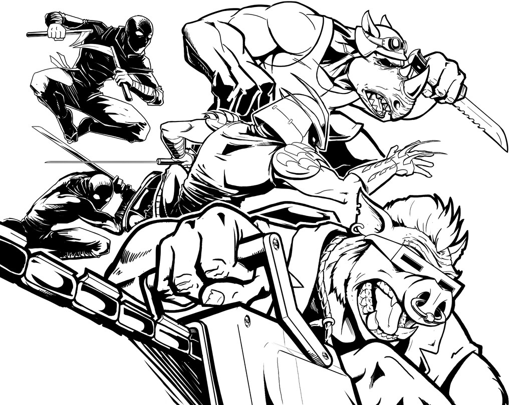 ninja turtle bad guy coloring pages