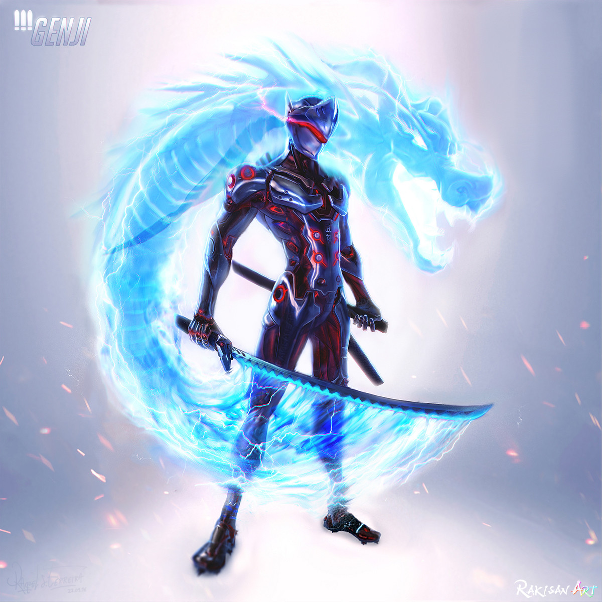 ArtStation - Genji Fan art - Metal study