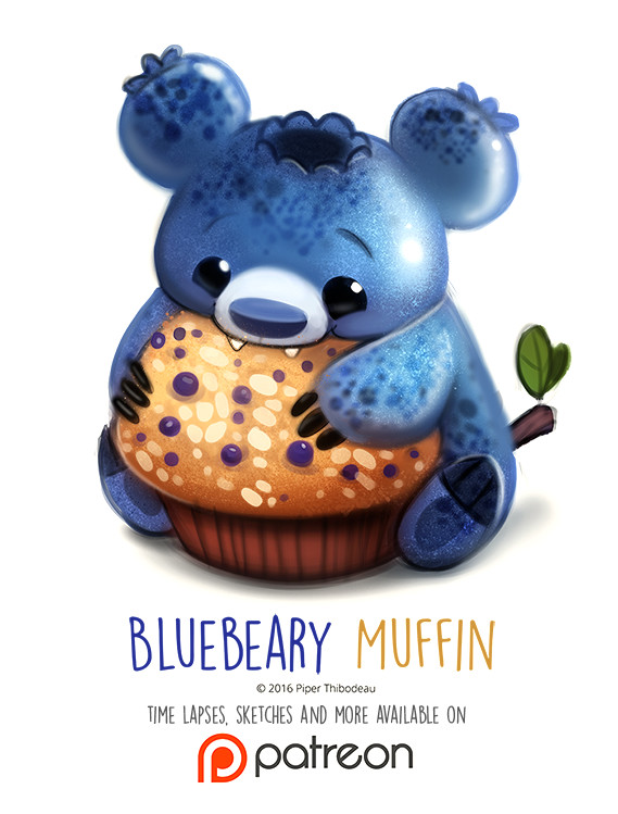 ArtStation - Day 1408. Bluebeary Muffin