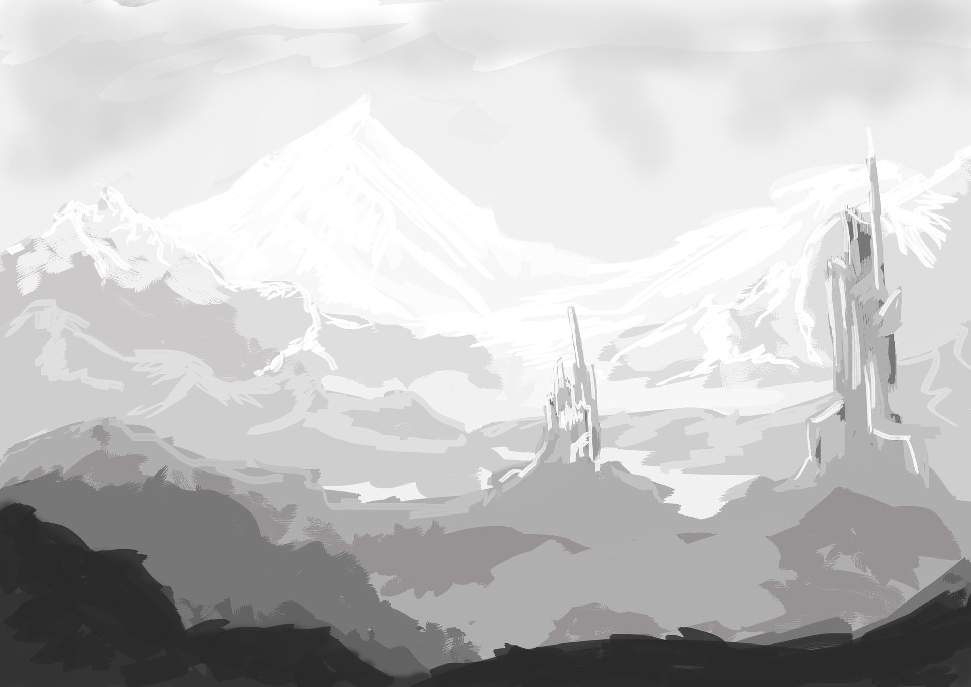 ArtStation - First Greyscale work