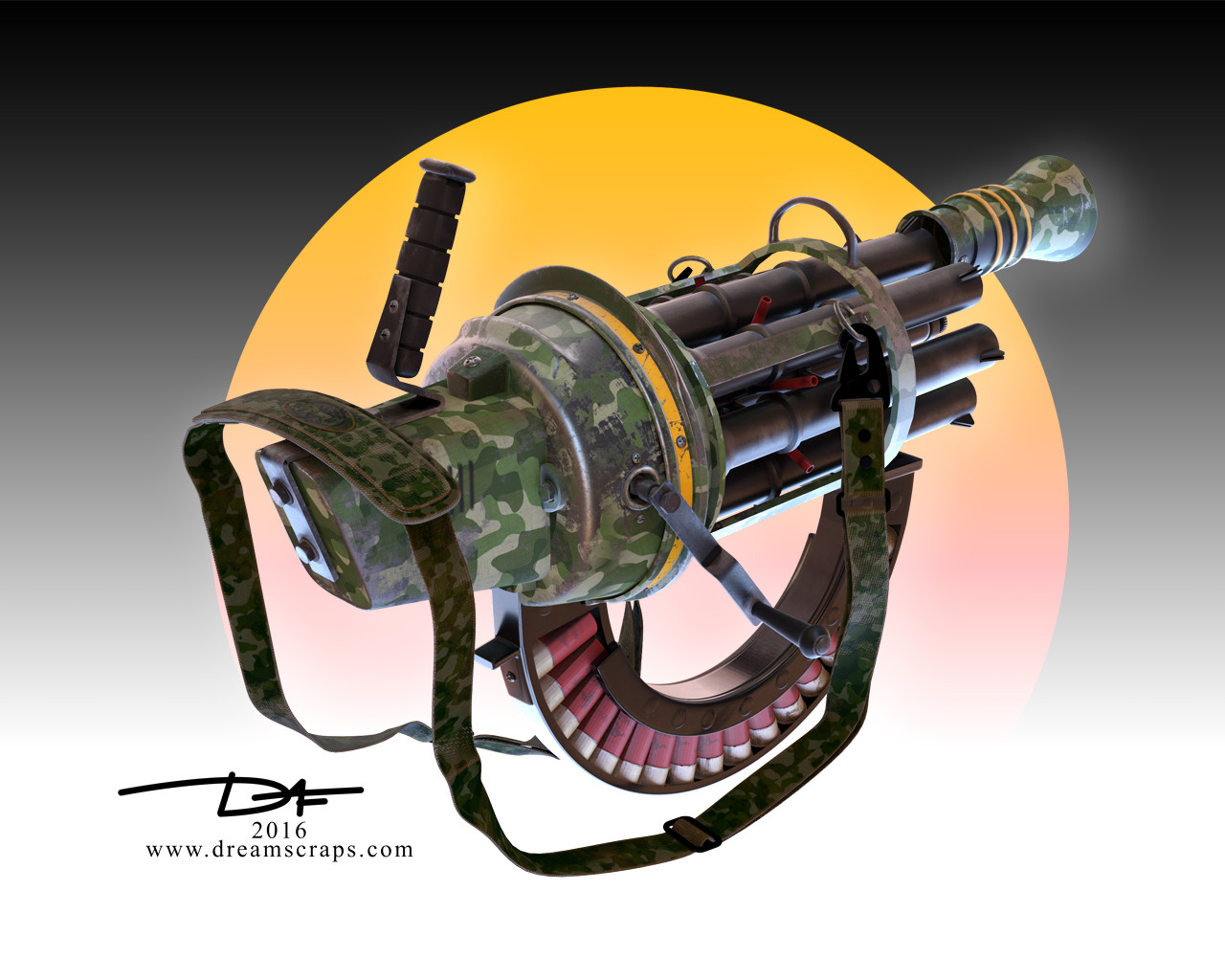 ArtStation - 8 Pounder - Gatling Shotgun