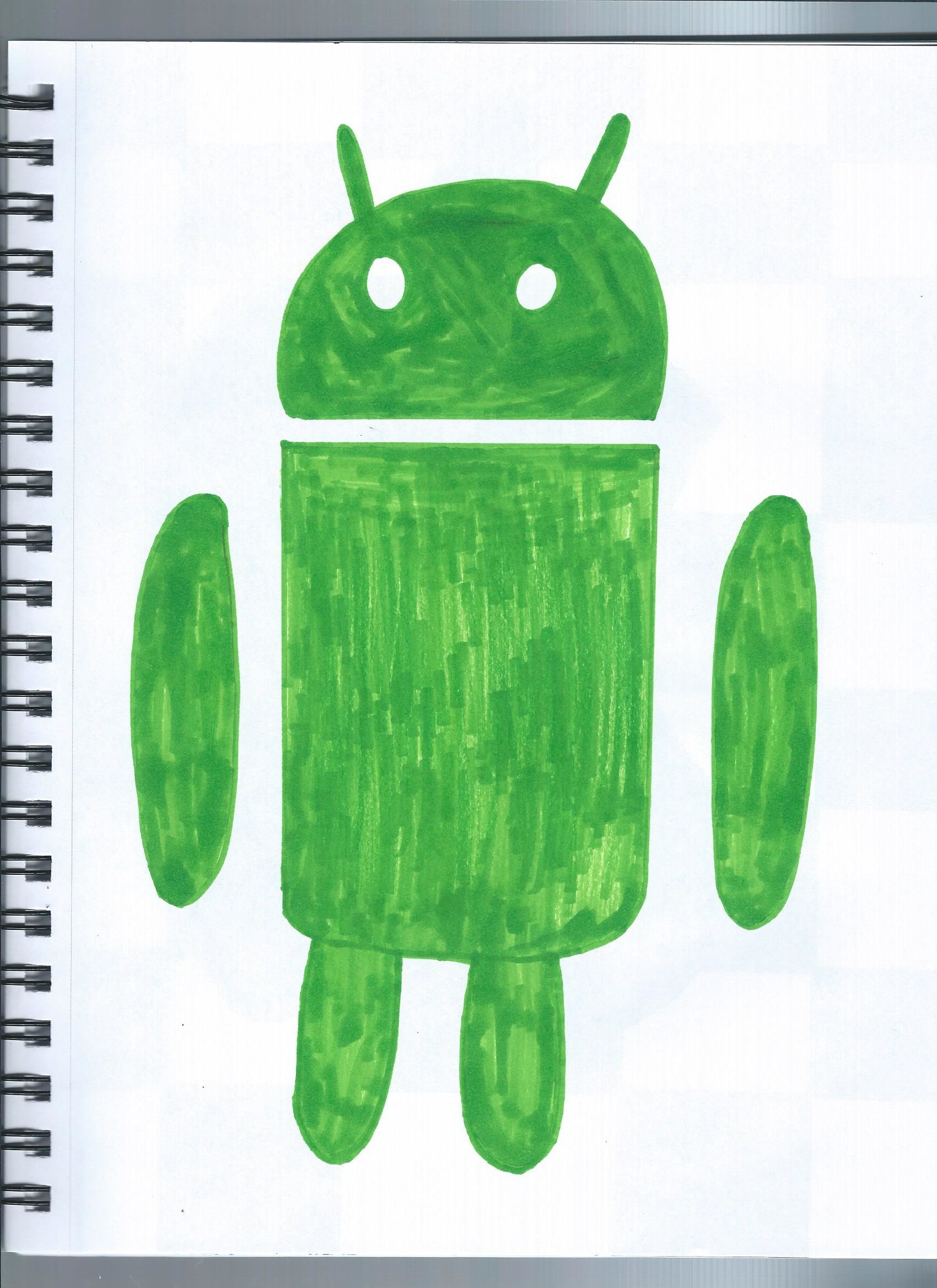 ArtStation - My Android Robot Logo Drawing