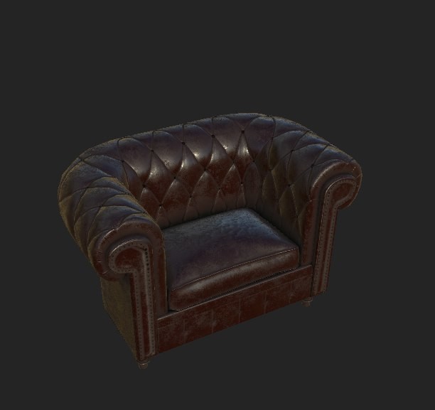 ArtStation - Chesterfield skin chair