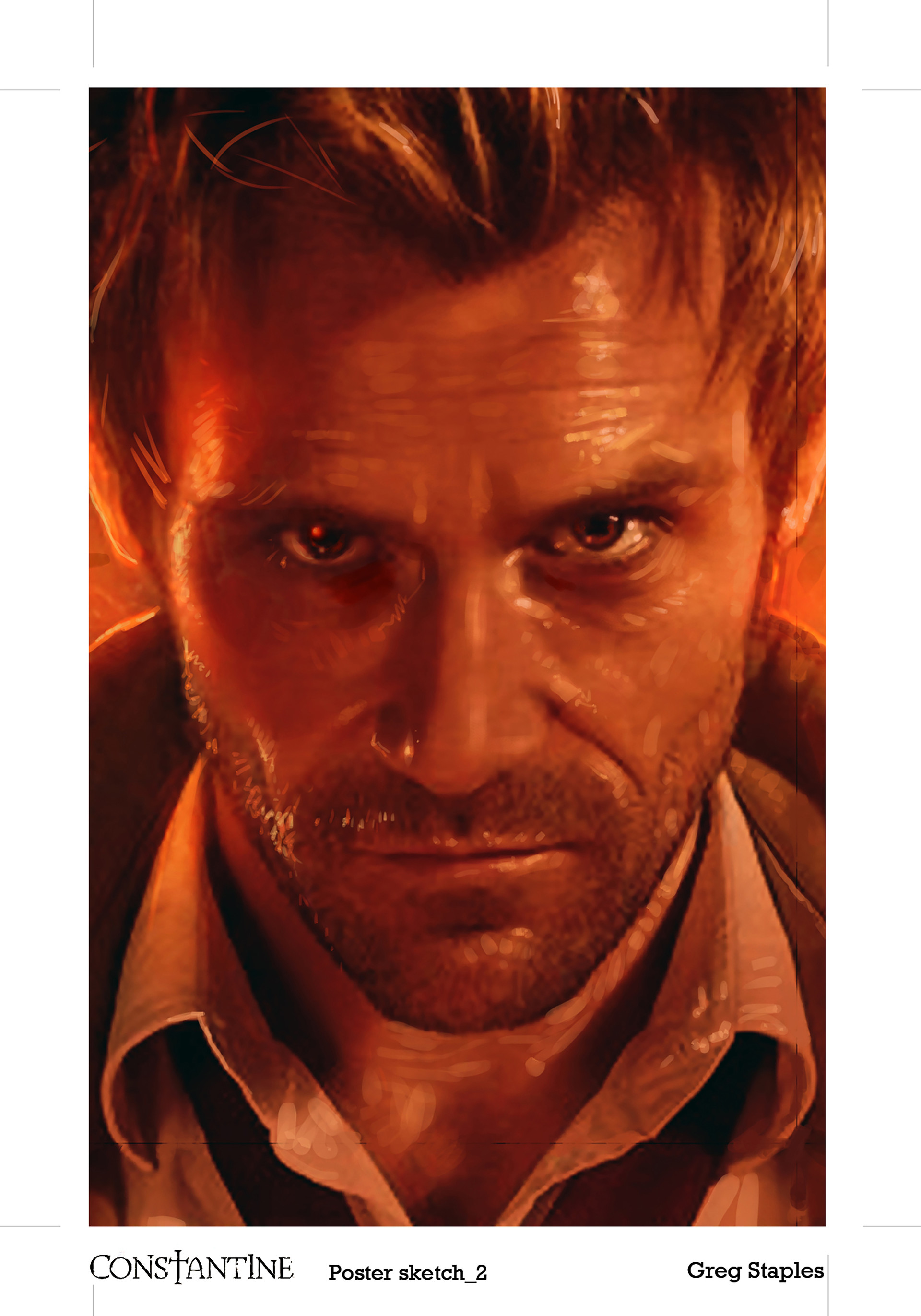 Greg Staples - Constantine one sheet sketch concepts