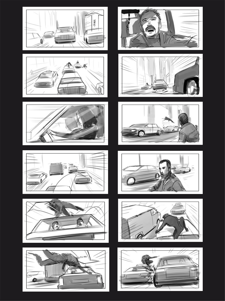 ArtStation - Underworld Awakening - Car chase scene, Martin Bergquist