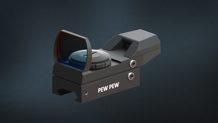 ArtStation - Reflex Sight Modeling Practice