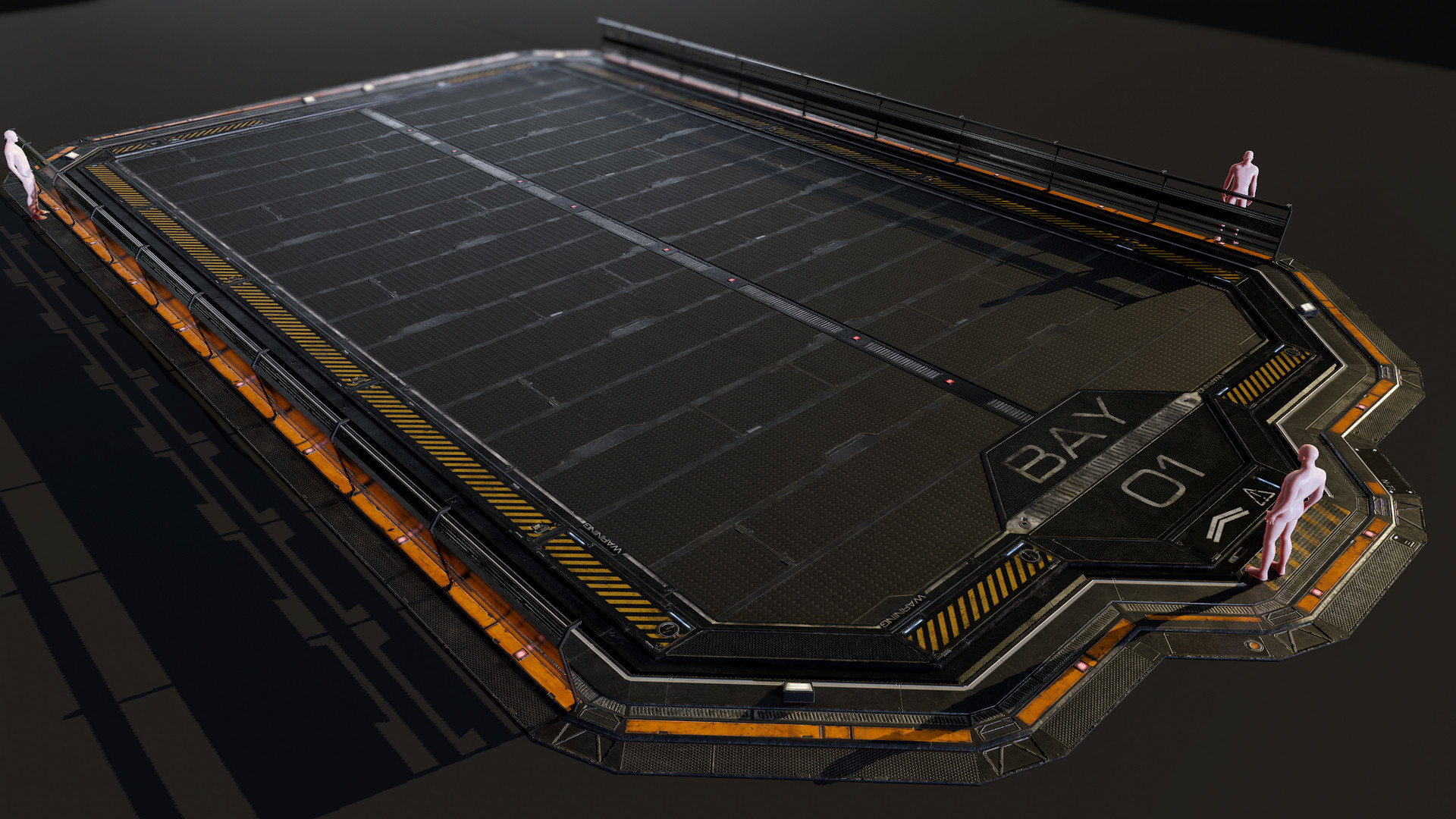 Nicolas Cayré - Sci-Fi cargo ship elevator