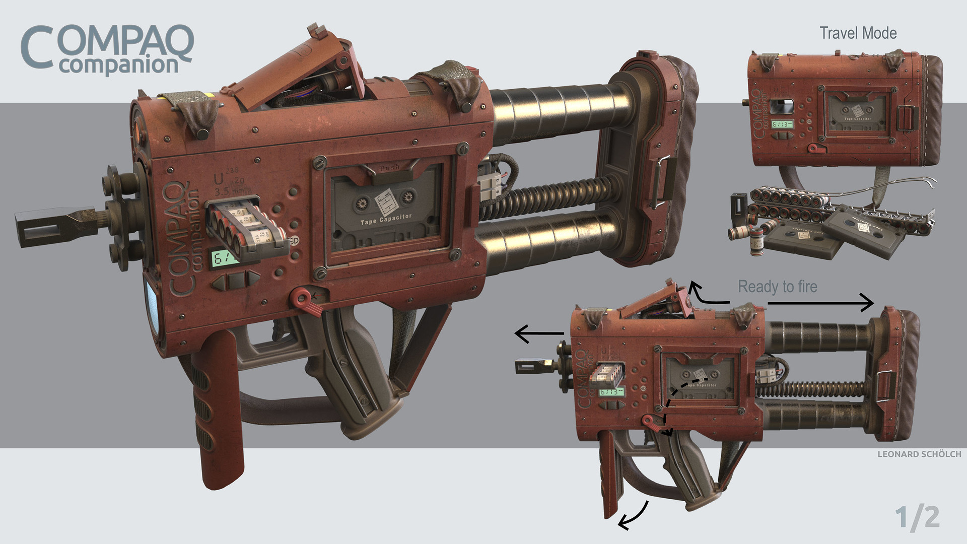 ArtStation - COMPAQ Personal Defense Weapon